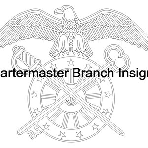 Quartermaster Corp Branch Insignia Army in PDF, SVG, and DXF File ...