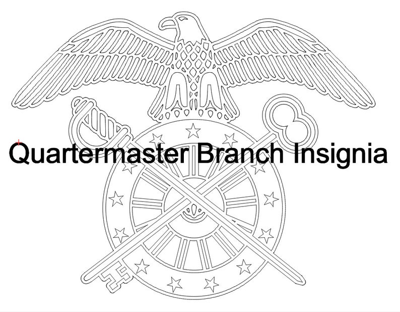 Quartermaster Corp Branch Insignia Army in PDF, SVG, and DXF File ...