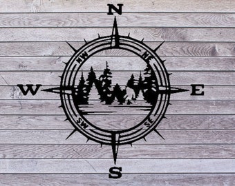 Bigfoot Compass Decal - Etsy