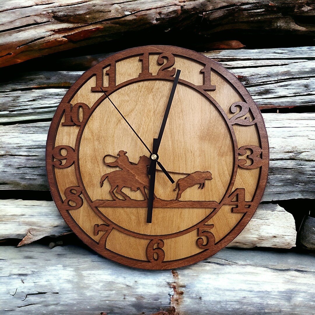 10 Roping Clock Rodeo Decor Gift Handmade Clock - Etsy