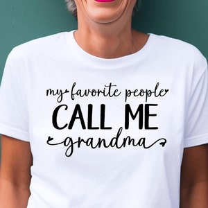 Grandma Svg File My Favorite People Call Me Grandma PNG One Loved Grandma Svg Mother's Day Svg ...