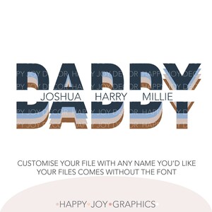 Customizable Daddy PNG Templates, Custom Daddy Png, Fathers Day Png ...