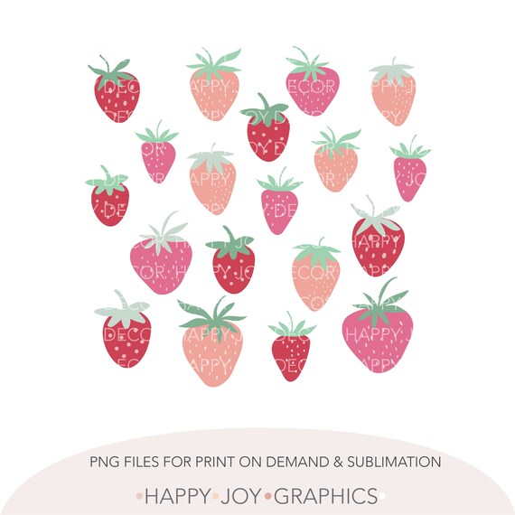 Strawberry PNG Sublimation Strawberries PNG Strawberries - Etsy