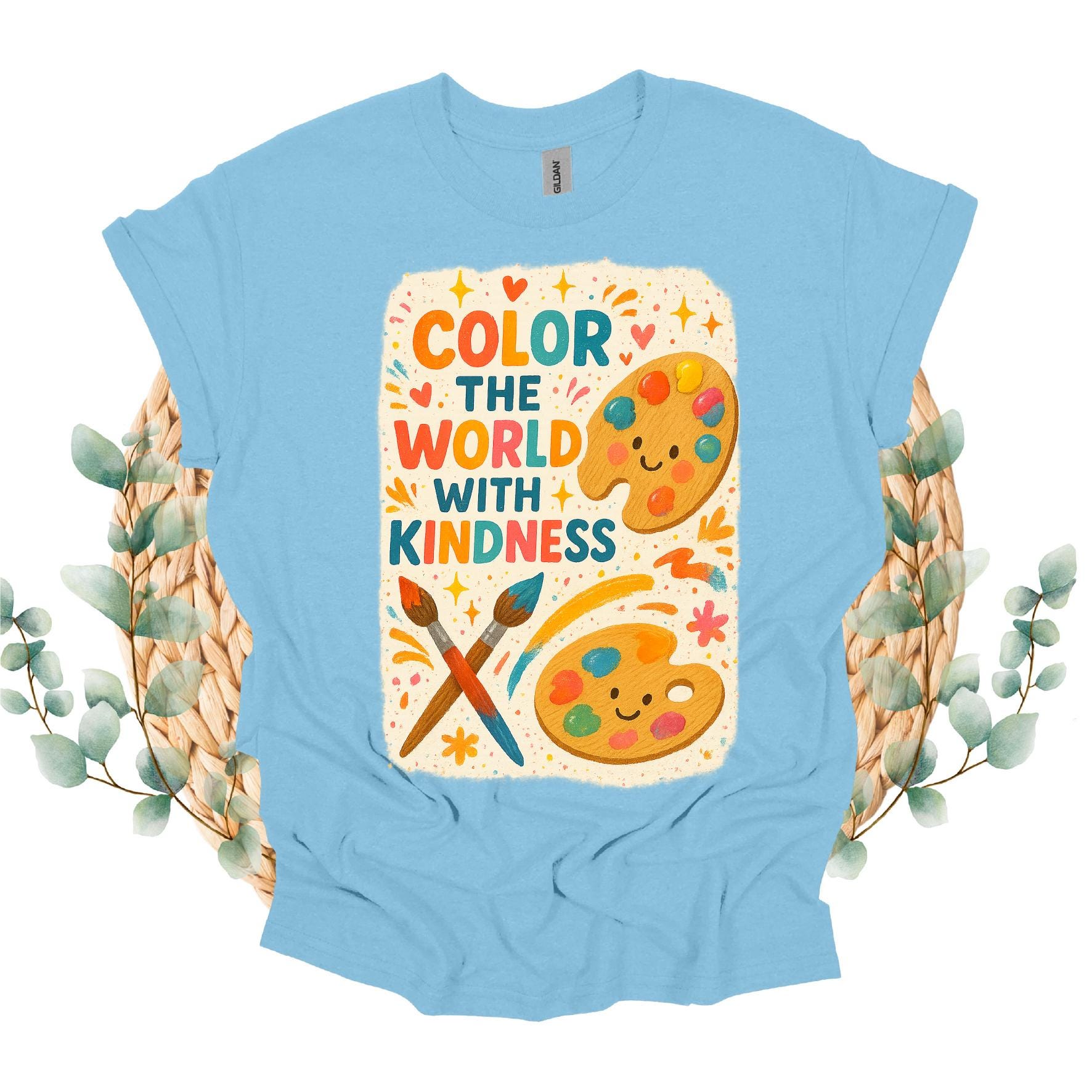 Color the World With Kindness Png Paint Brush Png Colourful Art Teacher ...
