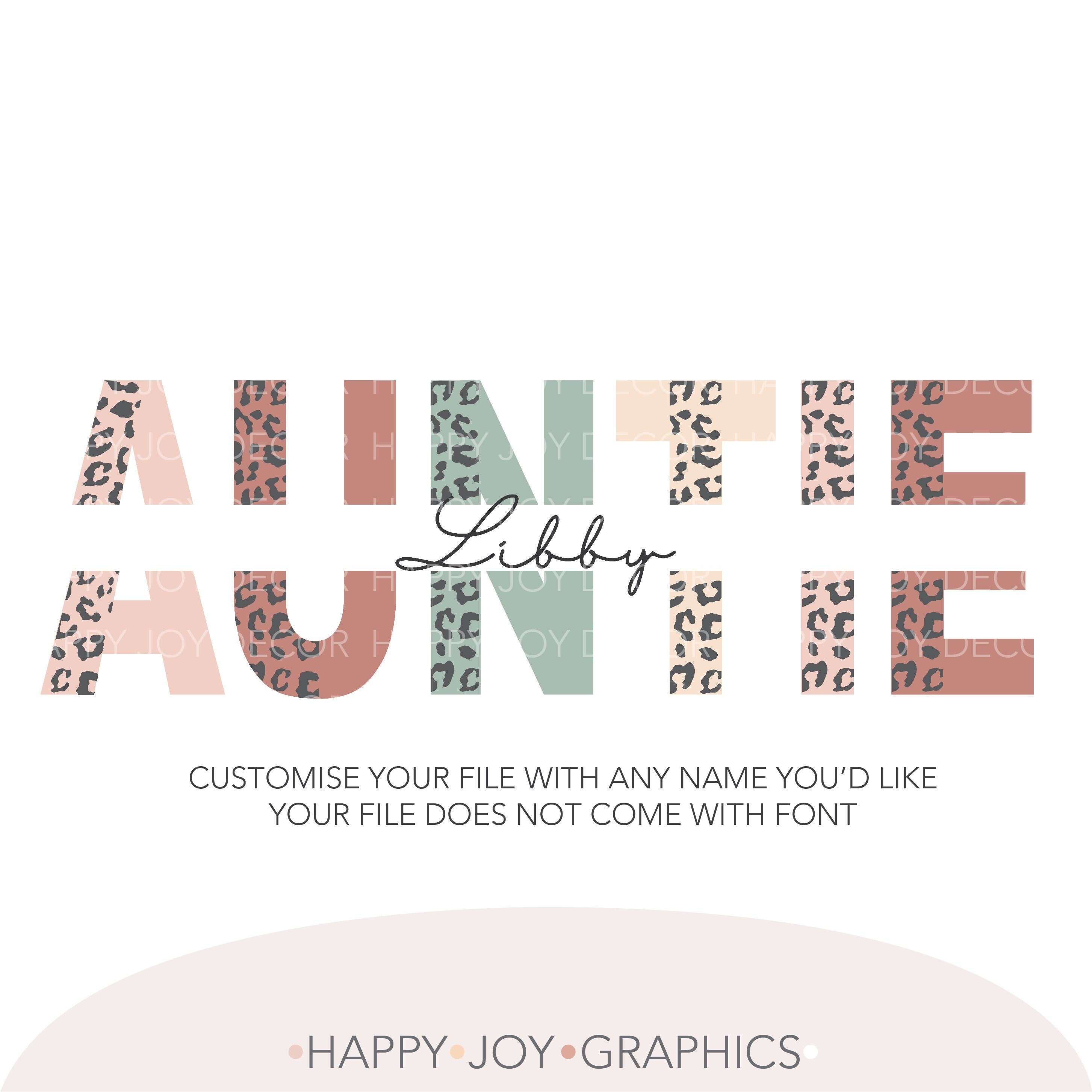 Auntie With Names Tumbler Png - Etsy