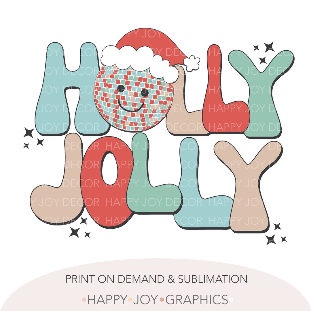 Retro Christmas Png Holly Jolly Png Groovy Christmas Png Christmas ...
