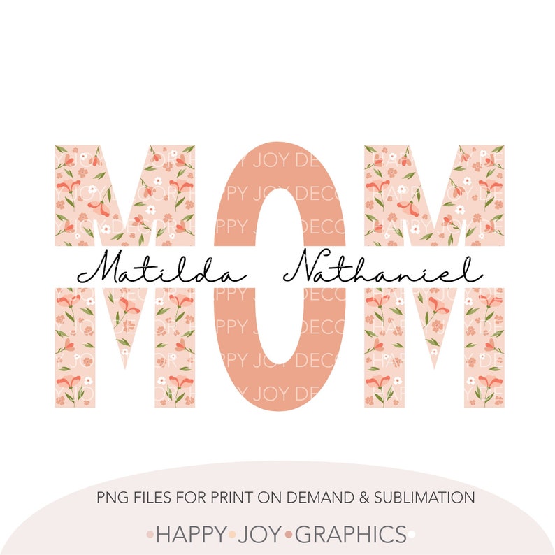 Customizable Mom Png Template Custom Png Design Floral Mom | Etsy
