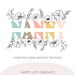 Customizable Nanny Floral PNG Templates, Nanny Floral Line Art Boho ...