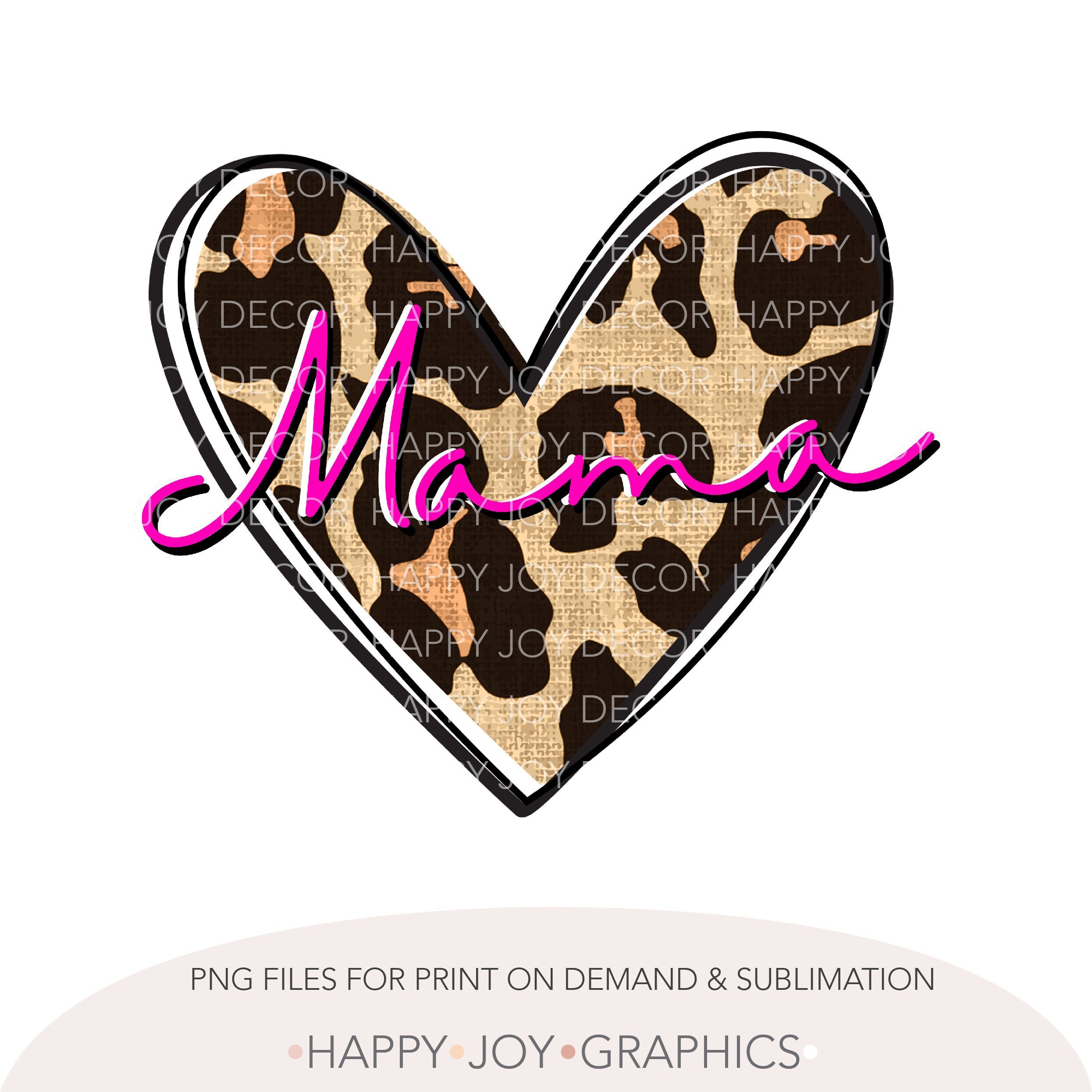 Leopard Heart Png Cheetah Print Heart Png Leopard Mama Png - Etsy