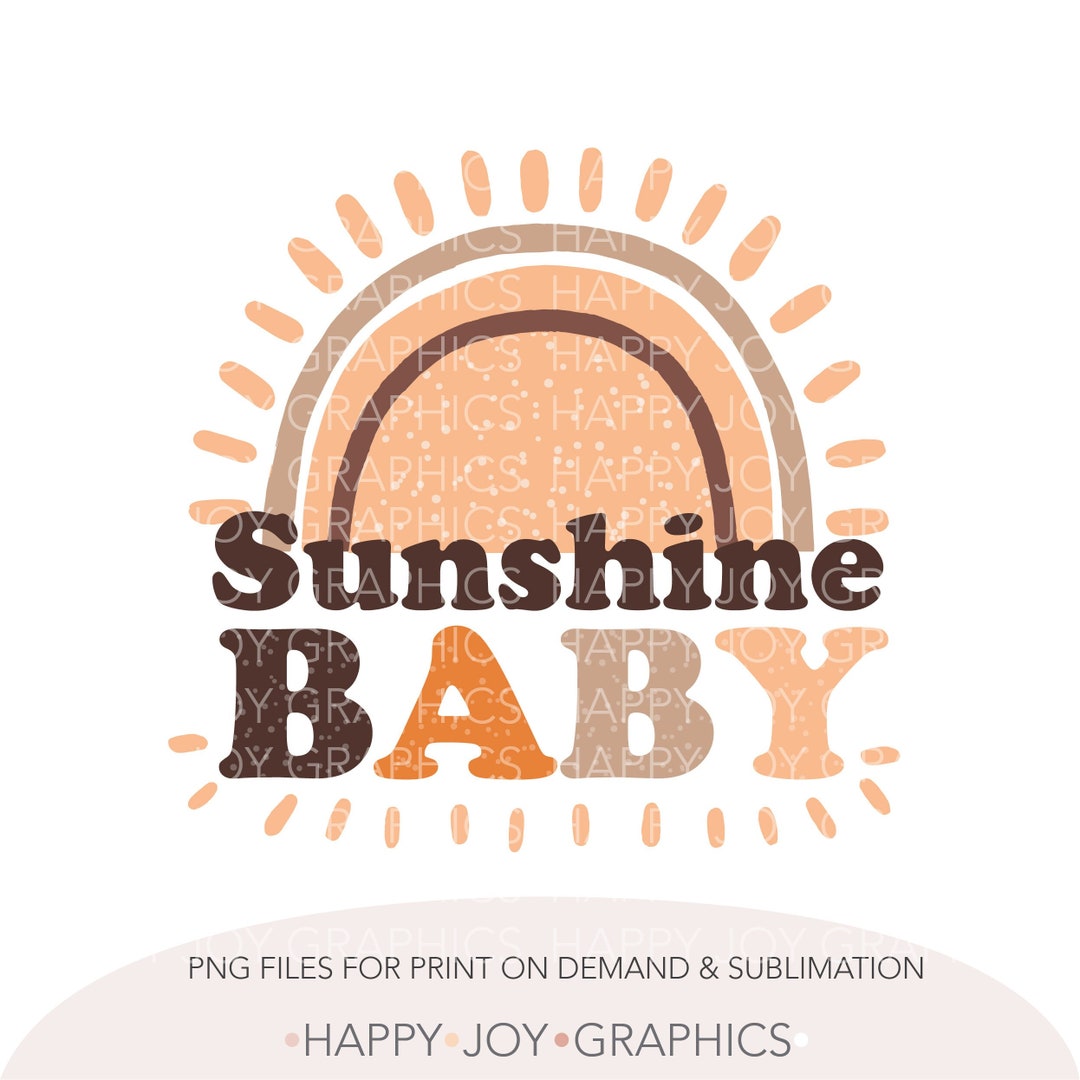 Retro Sunshine Png, Boho Sunshine Png, Retro Baby Png, Boho Baby ...