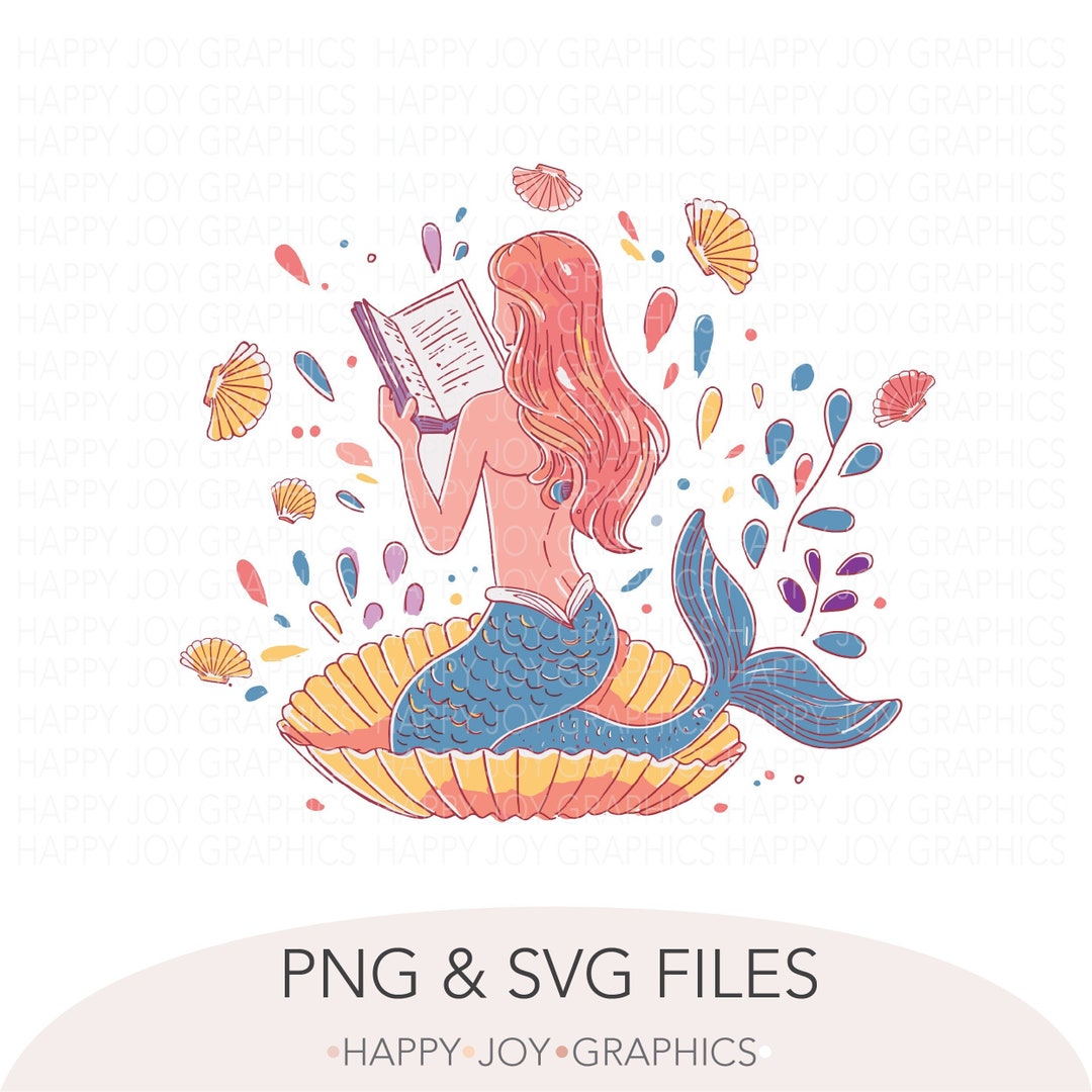 Mermaid Png Bookish Png Books Png Reading Mermaidcore Shirt Books Png ...