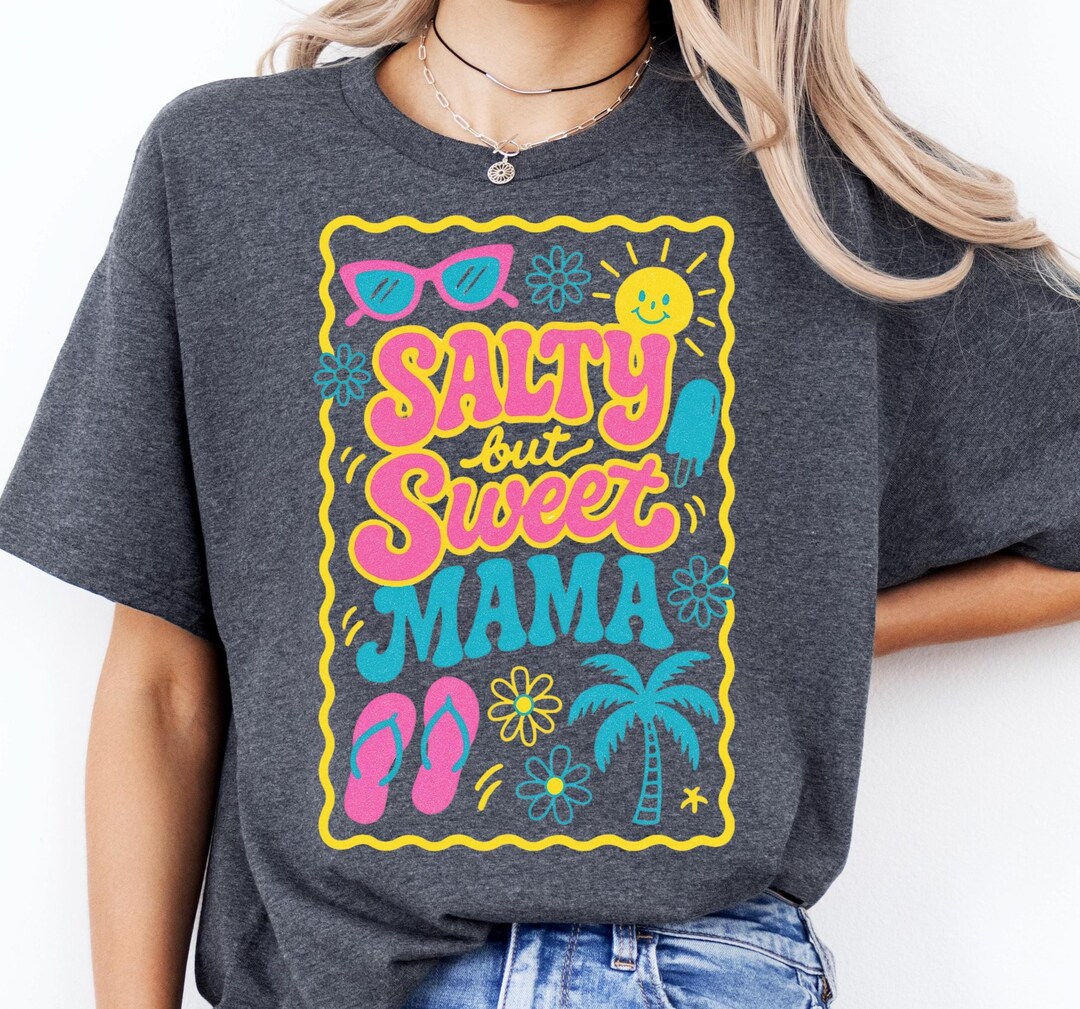 Salty Mama Png Mom Beach Vibes Png Summer Vacay Beach Club Shirt Summer ...