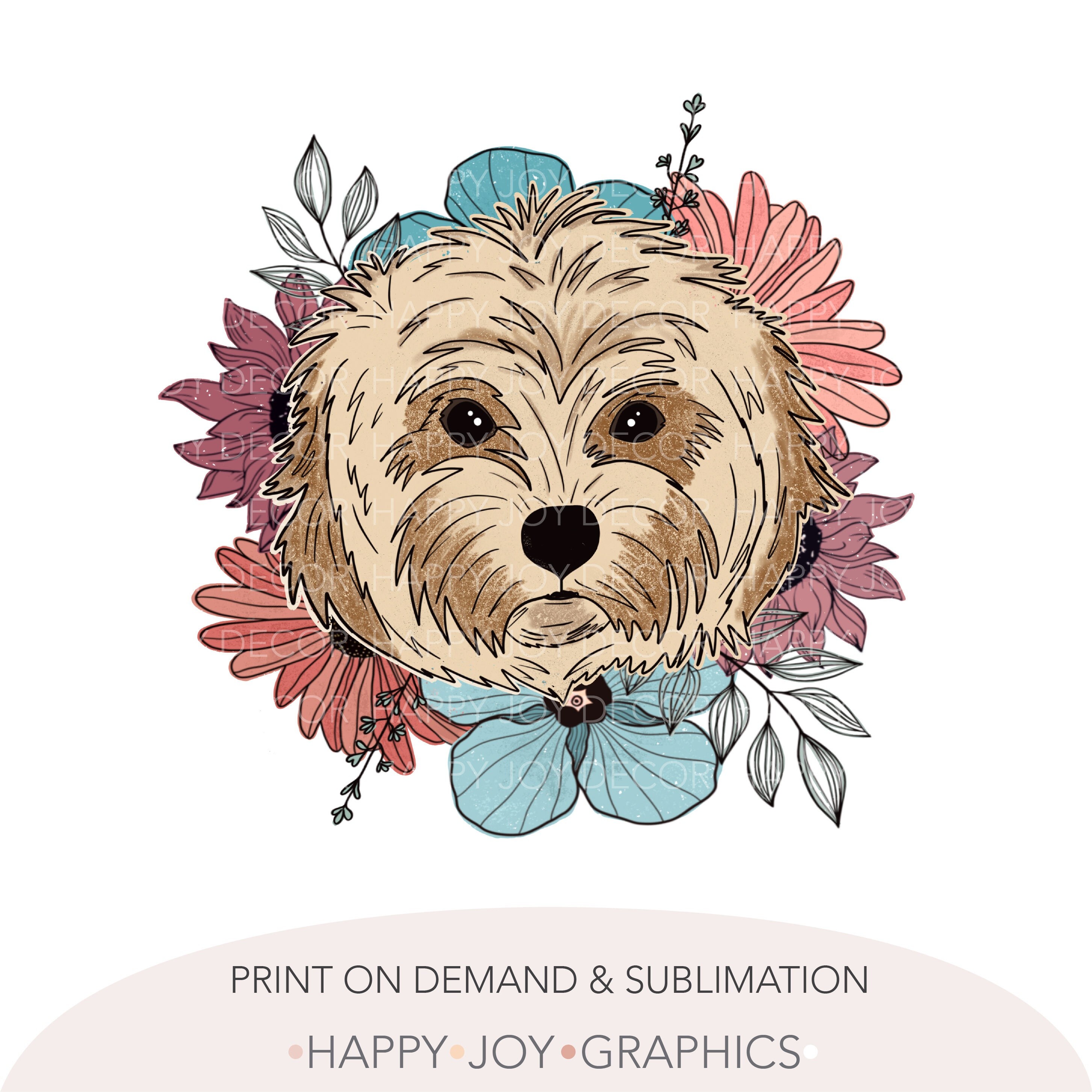 Cavoodle Png Sublimation Cavapoo Png Dog Mom Floral Dog - Etsy Australia