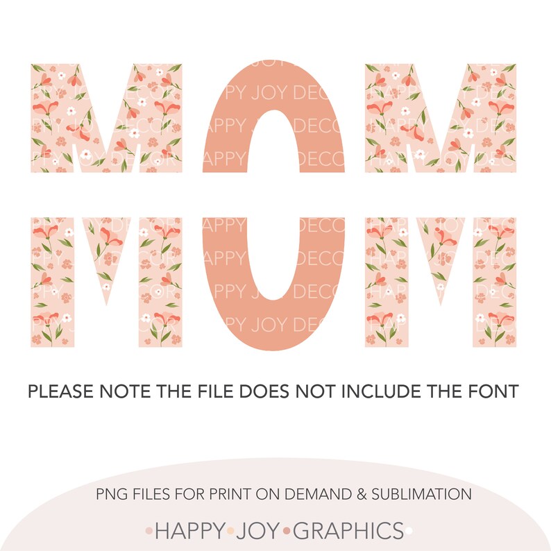 Customizable Mom Png Template Custom Png Design Floral Mom | Etsy