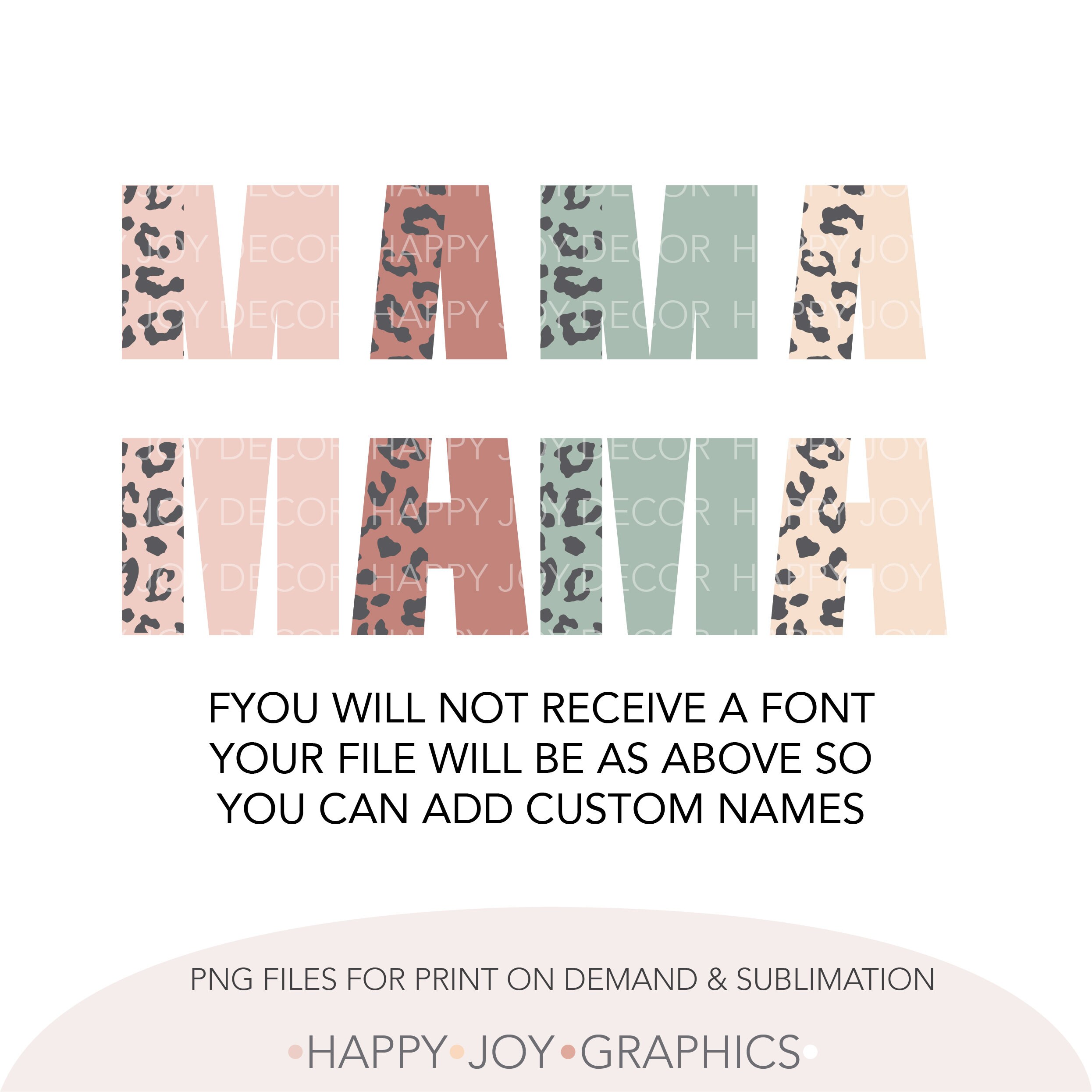 Customizable Mama PNG Templates Custom Png Design Mama Boho - Etsy