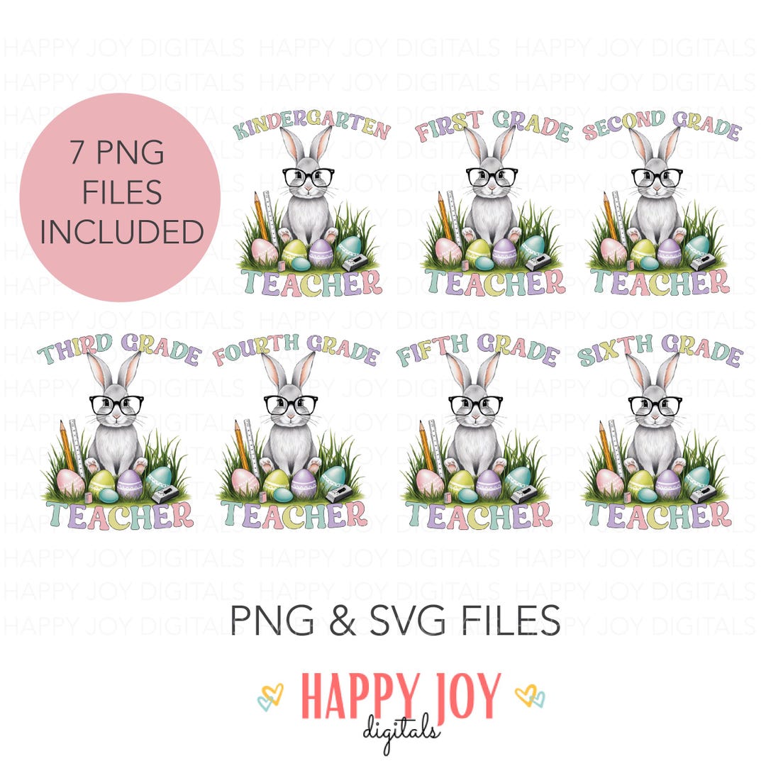 Teacher Bundle Easter Shirt Png Custom 1st Grade 2nd Grade 3rd Grade ...