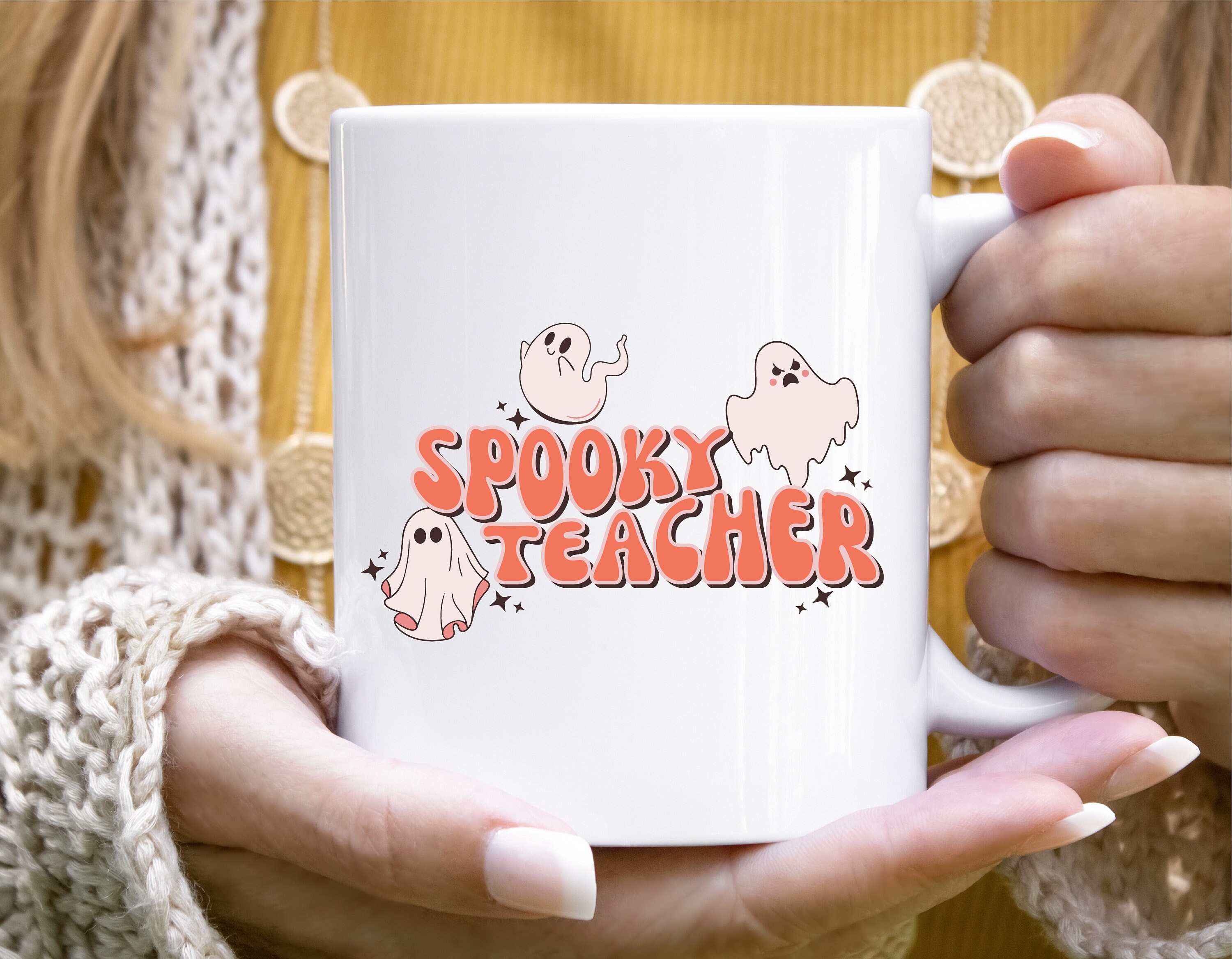 Spooky Teacher Png Ghost Png Cute Ghost Png Retro Halloween - Etsy