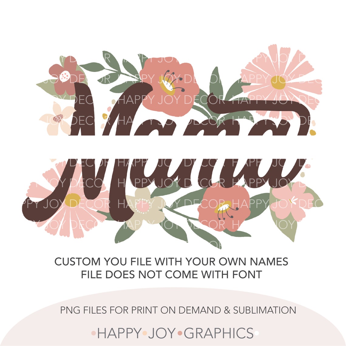 Customizable Mama PNG Templates Custom Mama Name Png | Etsy