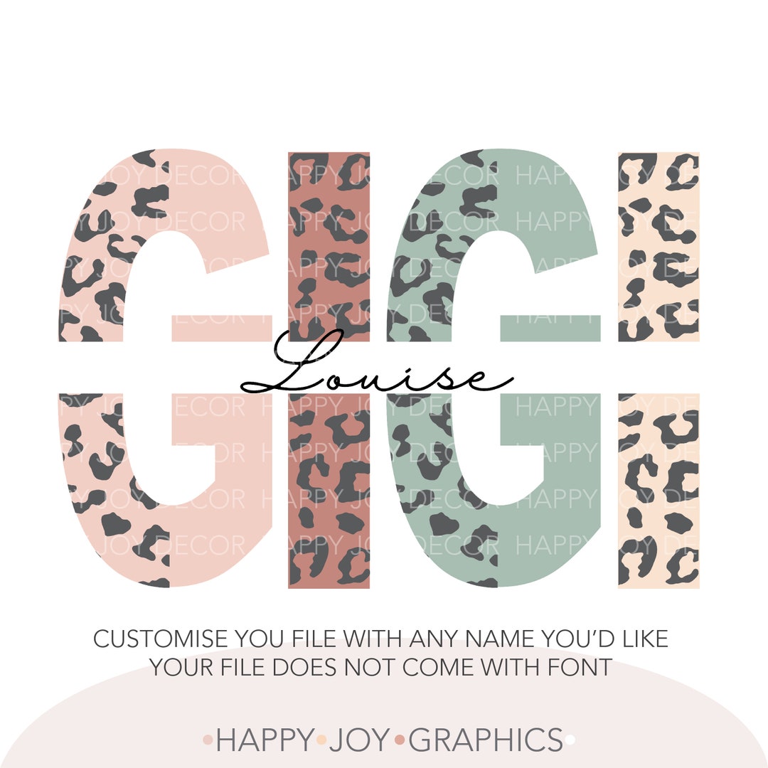 Customize Gigi Png, Boho Gigi Png Sublimation, Split Gigi Name Png ...