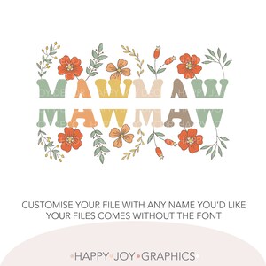Customizable Mawmaw Png Template, Floral Mawmaw Png, Mawmaw Sublimation ...