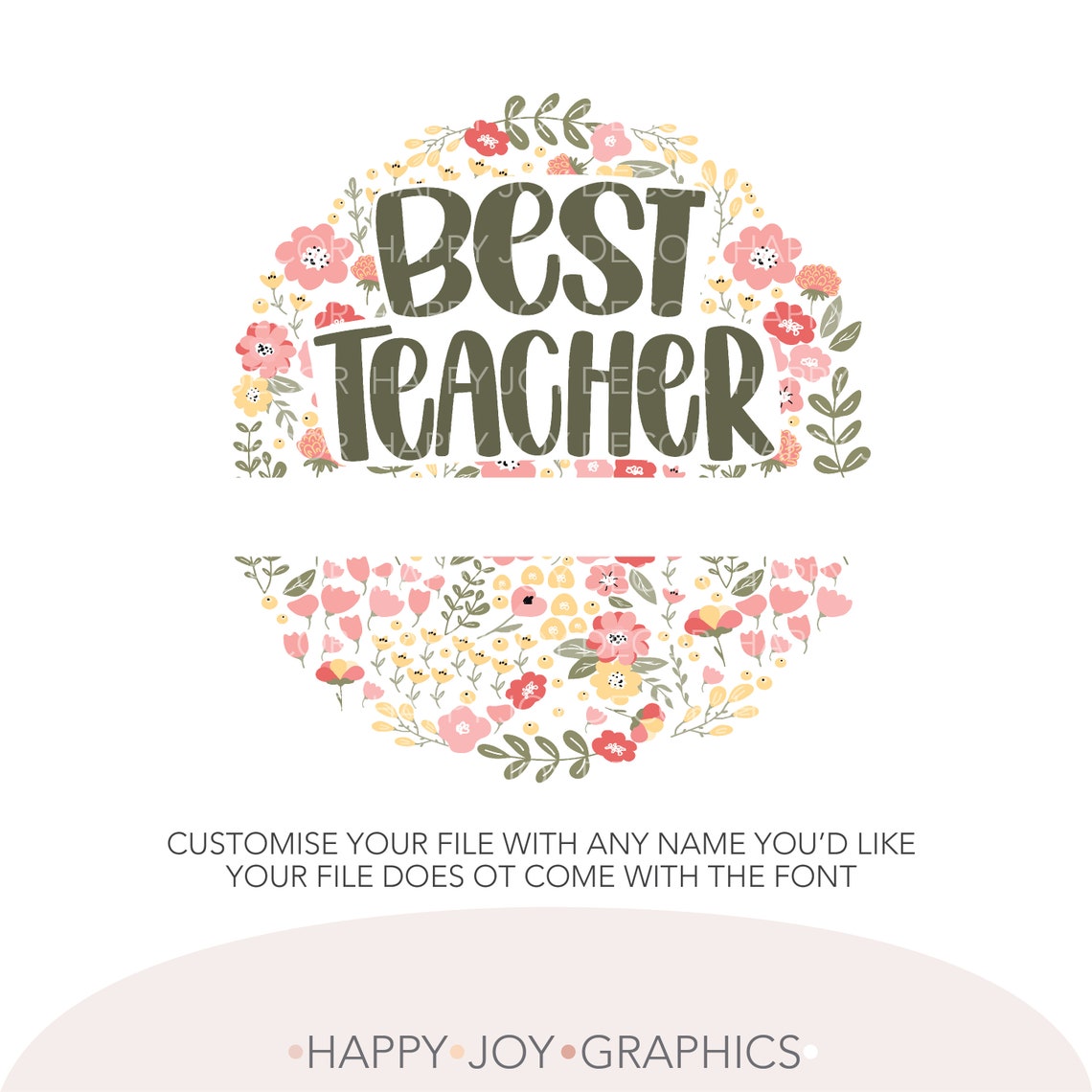 Customizable Teacher Name Png Split Teacher Name Png Teacher - Etsy
