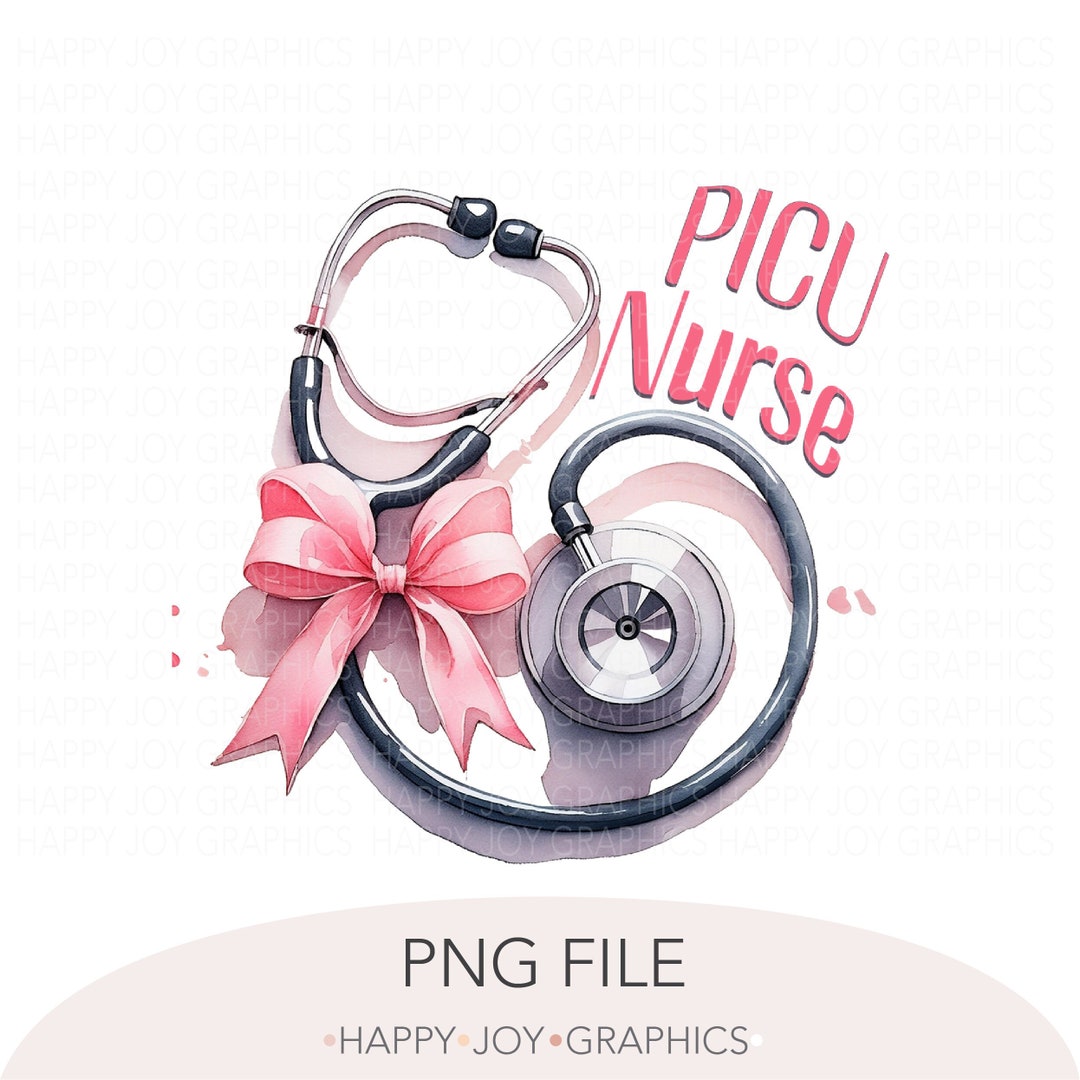 PICU Nurse Png PICU Nurse Shirt Design Coquette Png PEDS Nurse Floral ...