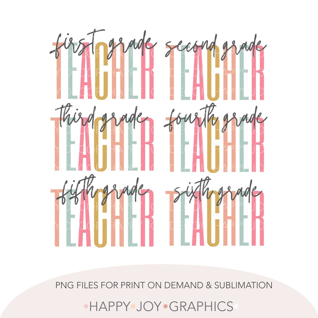 Teacher Png, Teacher Bundle, 1st Grade, 2nd Grade, 3rd Grade, 4th Grade ...