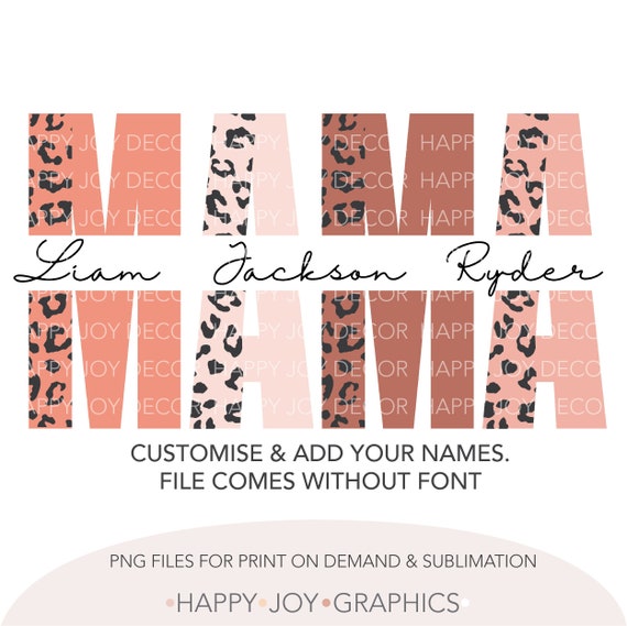 Customizable Mama PNG Templates Custom Mama Name Png Custom | Etsy