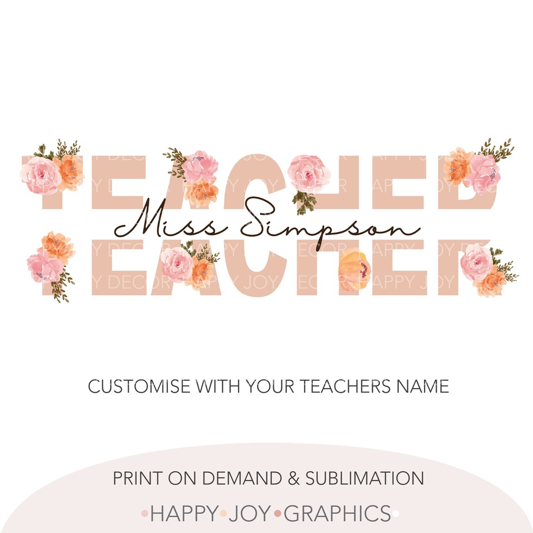 Customizable Teacher Png Template, Personalised Teacher Png, Custom ...