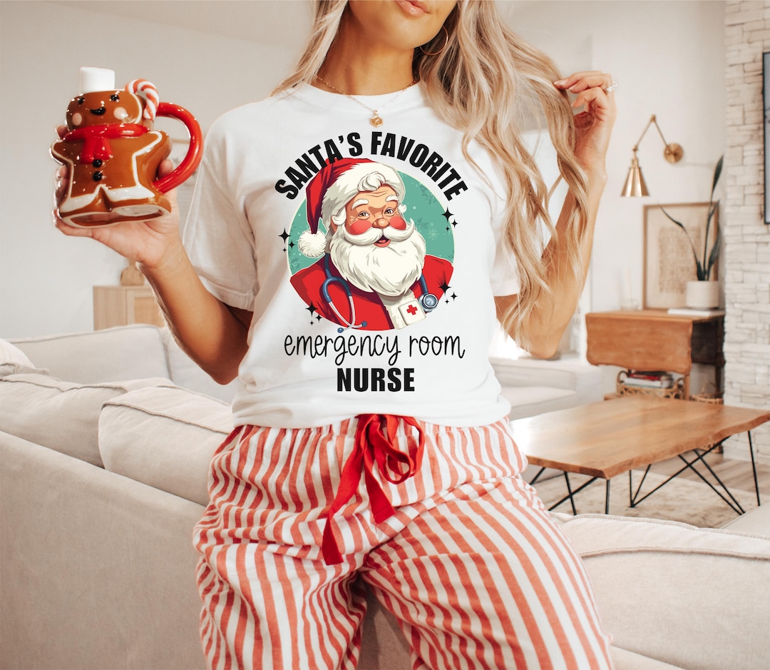 Emergency Department Christmas Nurse Png Santas Favorite Nurse ER ...