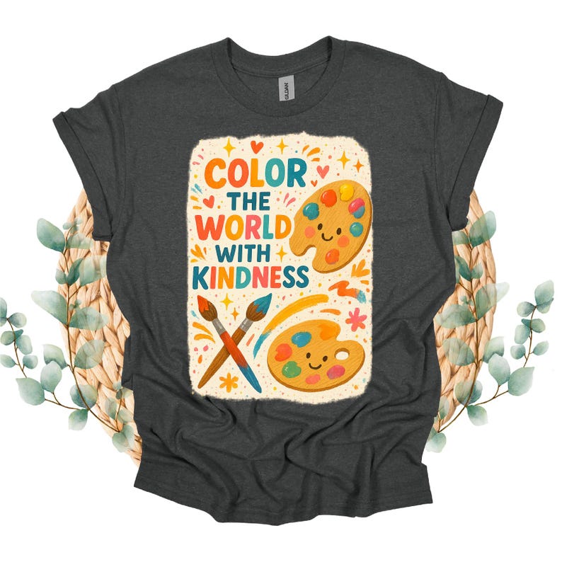 Color the World With Kindness Png Paint Brush Png Colourful Art Teacher ...