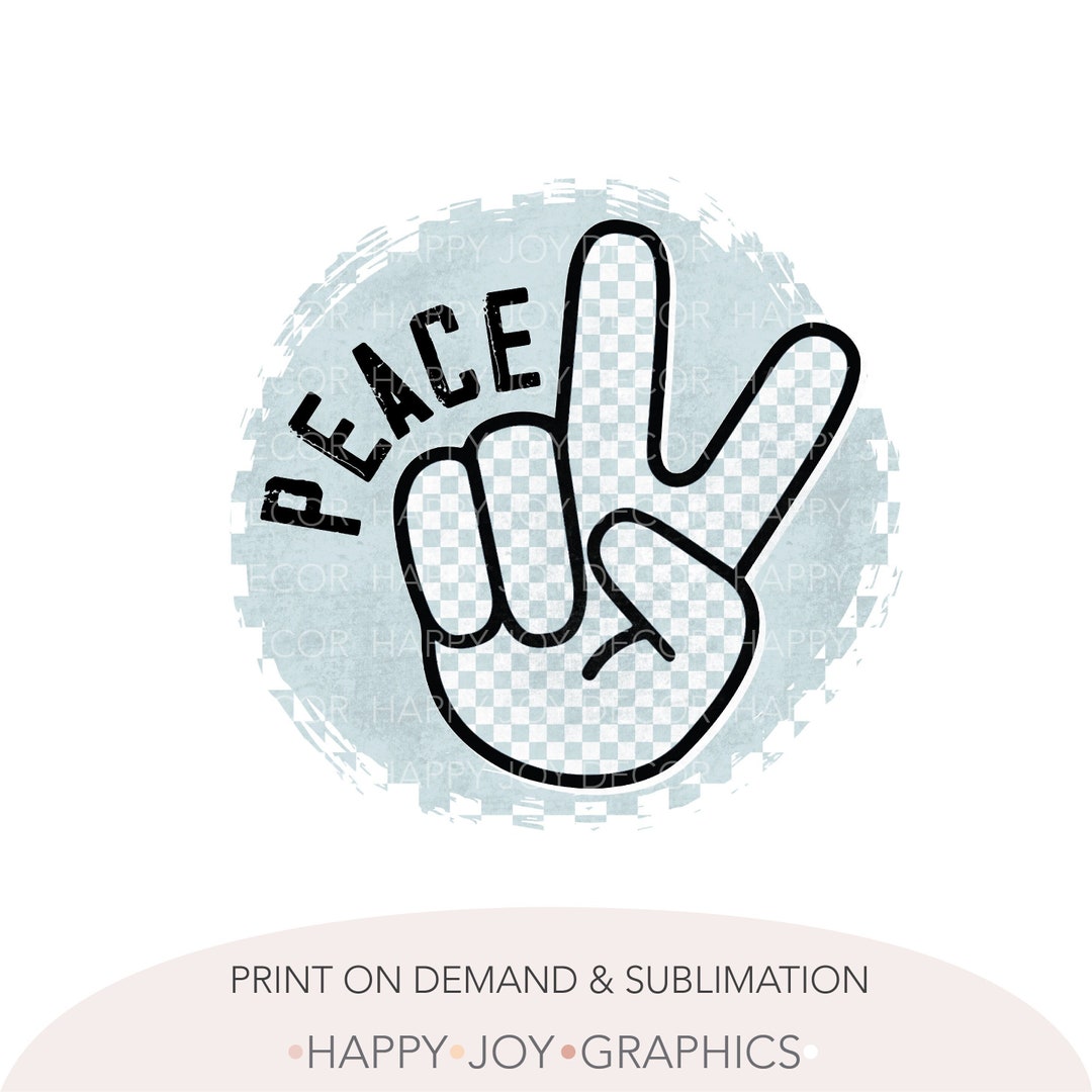 Peace Sign Png Sublimation Digital Design, Peace Hand, Hippie Png ...