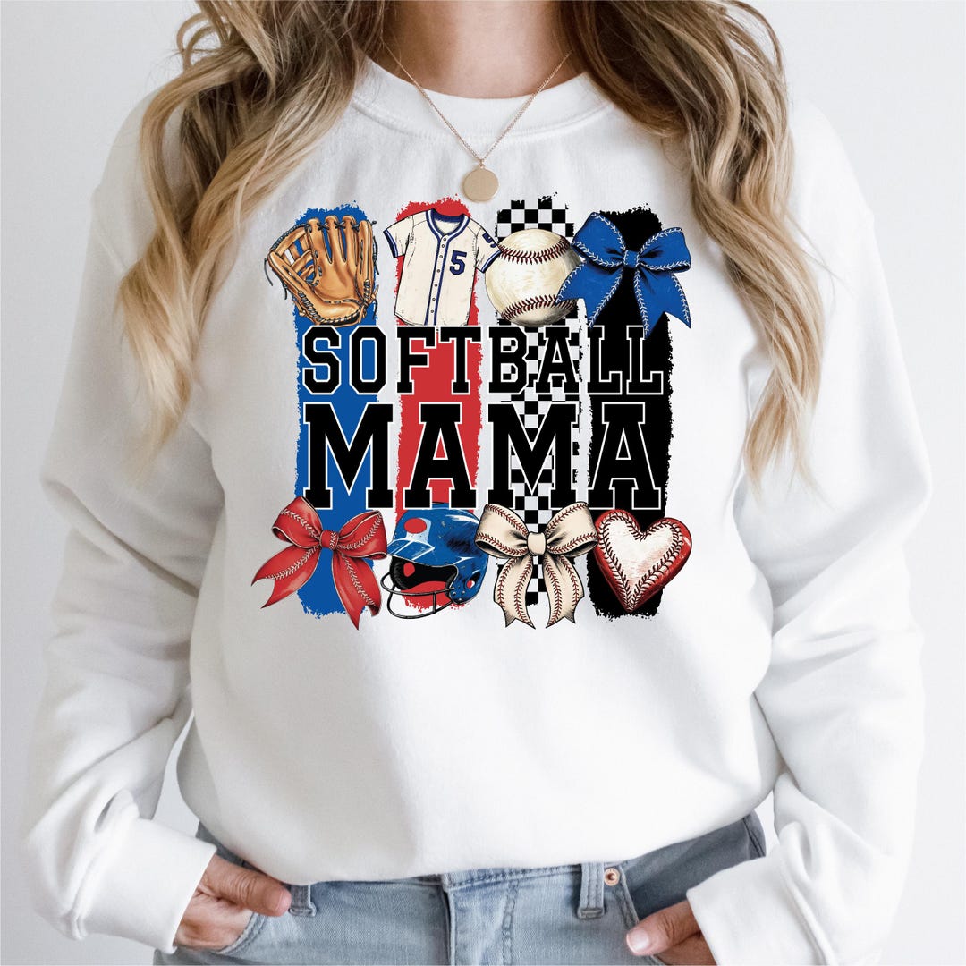 Brushstroke Png Softball Mama Coquette Png Retro Checkered Softball ...