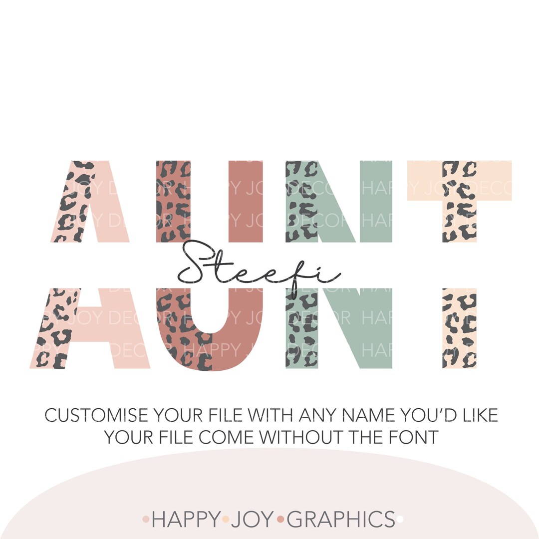 Customize Aunt Template Png, Boho Aunt Png Sublimation, Split Aunt Name ...