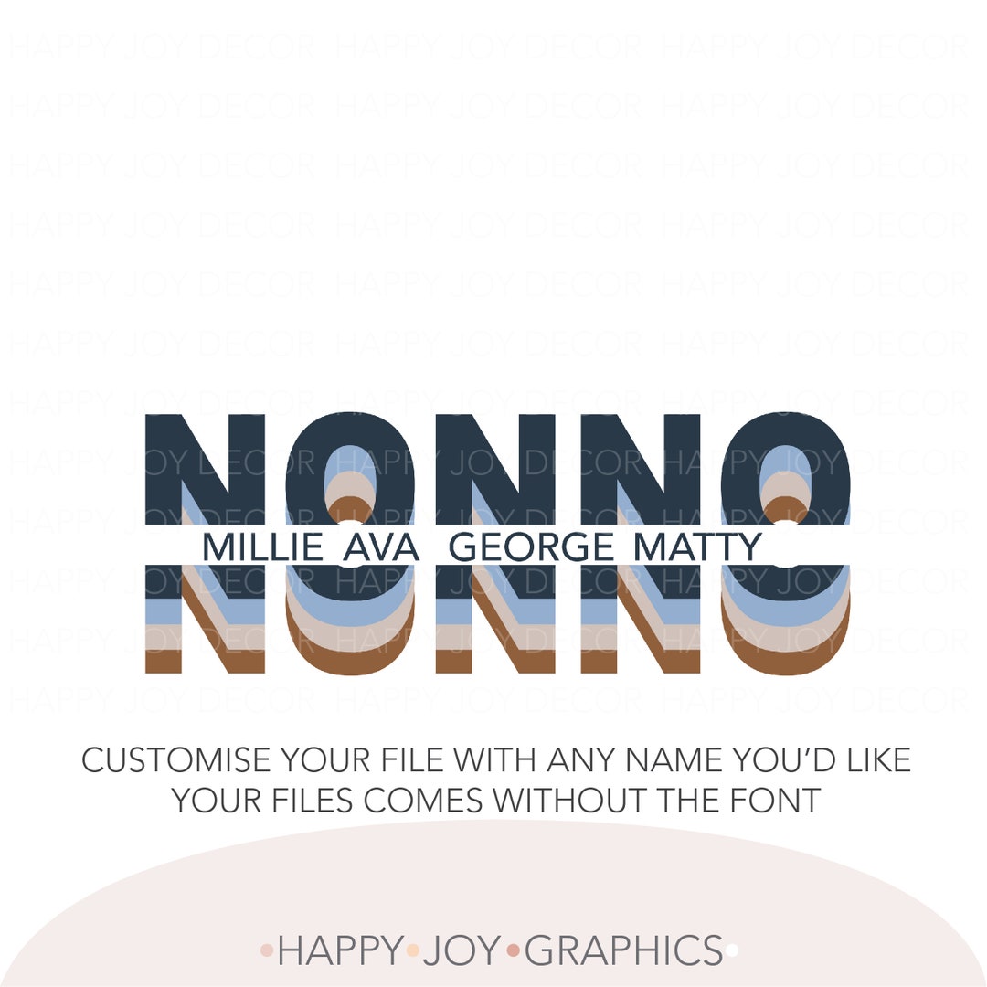 Customizable Nonno PNG Templates Custom Nonno Png Split Name File Nonno ...