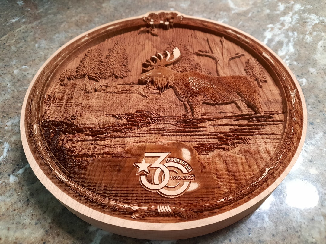 Wildlife Moose 3D Plaques on Cherry or Maple Wood - Etsy