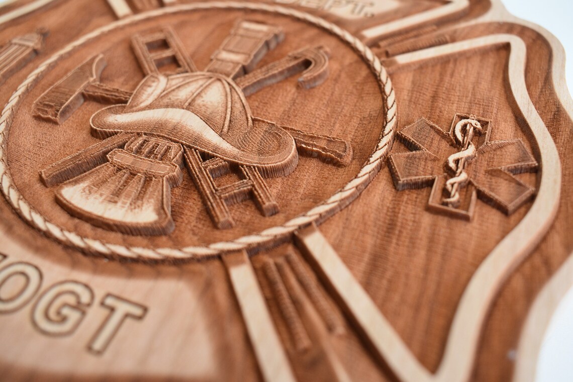 Fire Fighter, Plaque, Wood, Laser, Engraved, 3D, Personalized, Medical ...