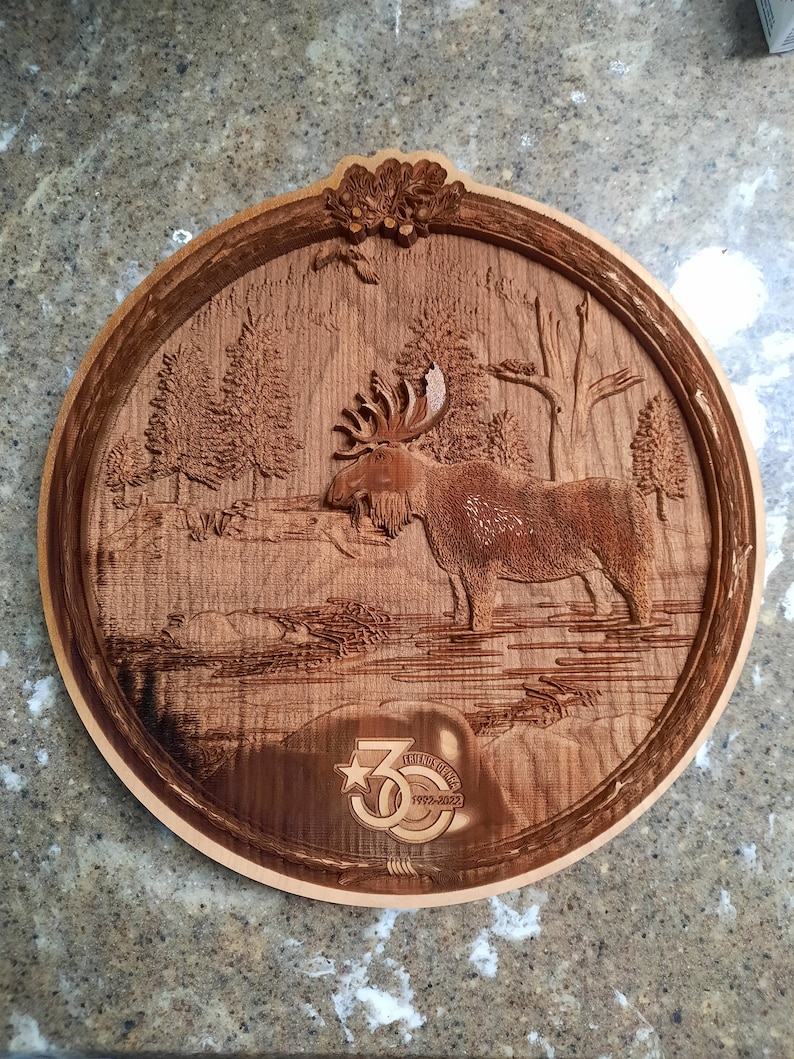 Wildlife Moose 3D Plaques on Cherry or Maple Wood - Etsy