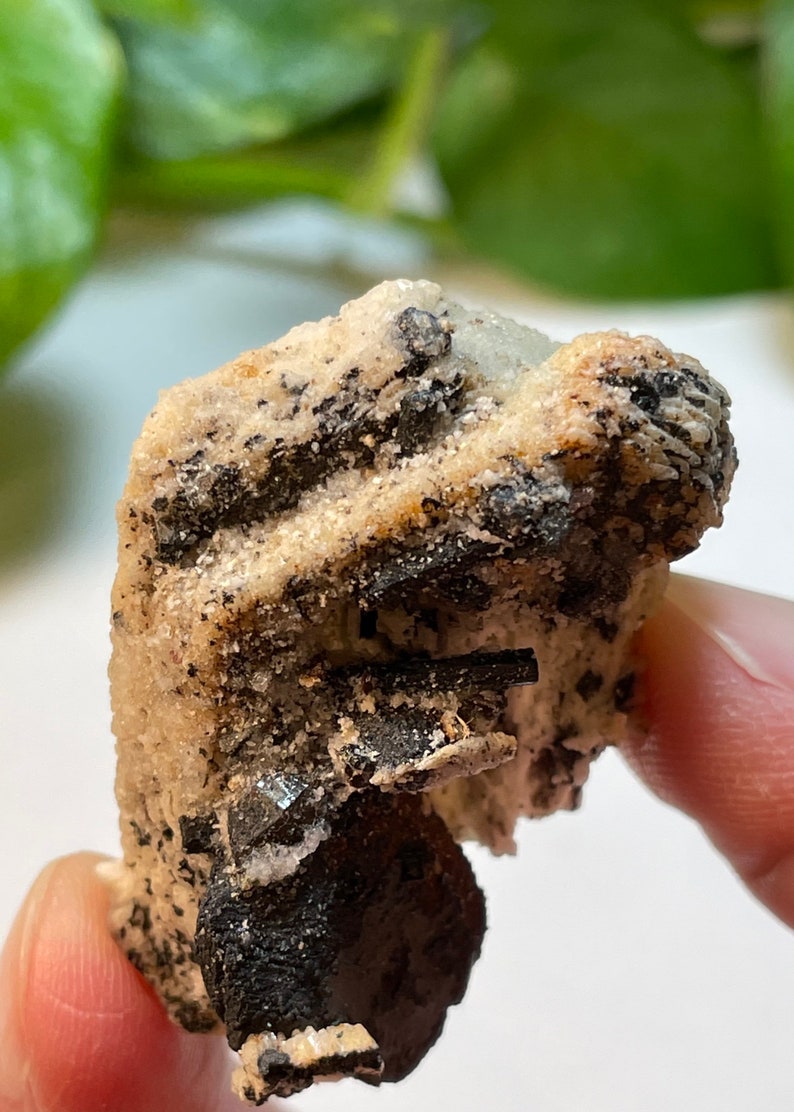 Goethite Pseudomorph of Siderite With Black Tourmaline on Etched Albite ...