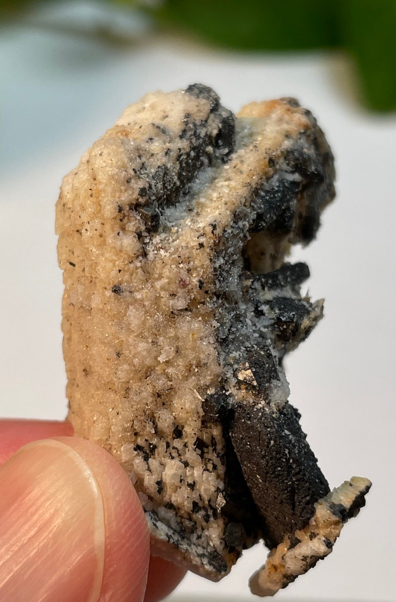 Goethite Pseudomorph of Siderite With Black Tourmaline on Etched Albite ...