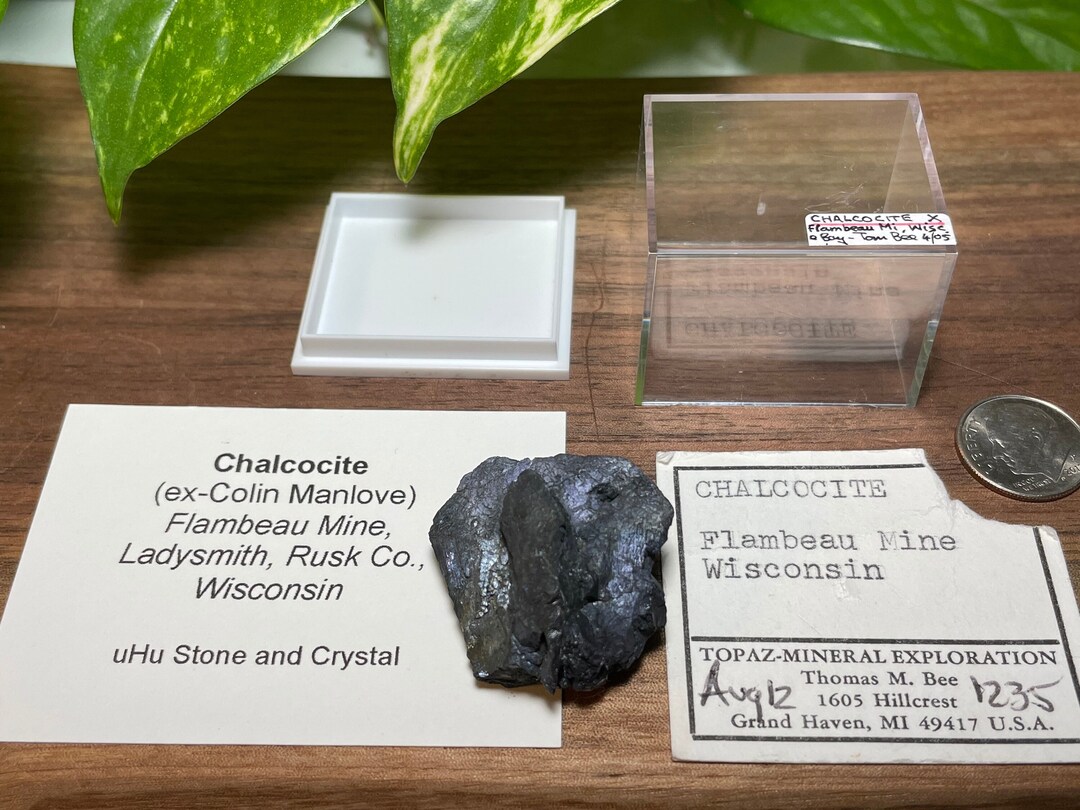 Chalcocite From the Flambeau Mine, Purple Iridescence, Nice Crystal ...