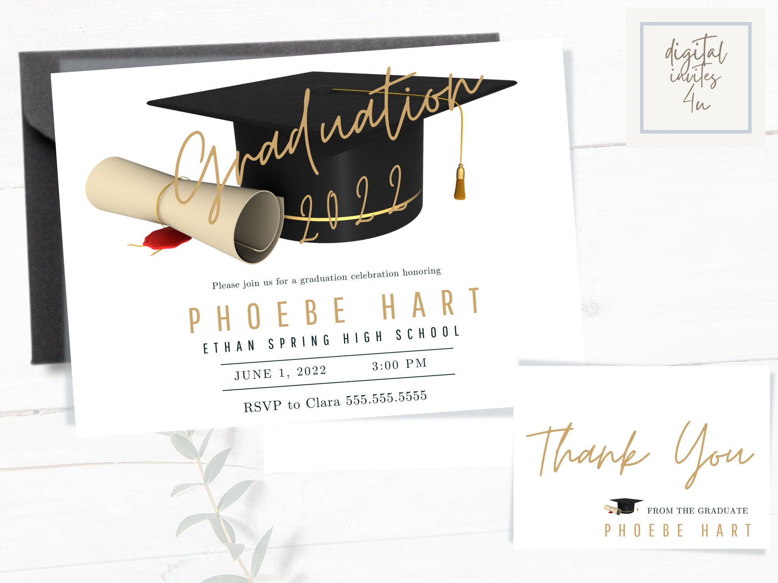 Graduation Invitation Graduation Invitation Announcement 2022 Party ...