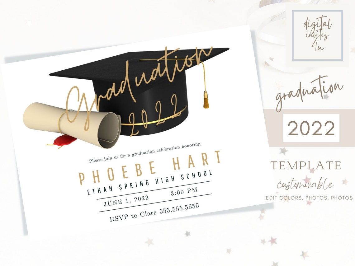 Graduation Invitation Graduation Invitation Announcement 2022 Party ...