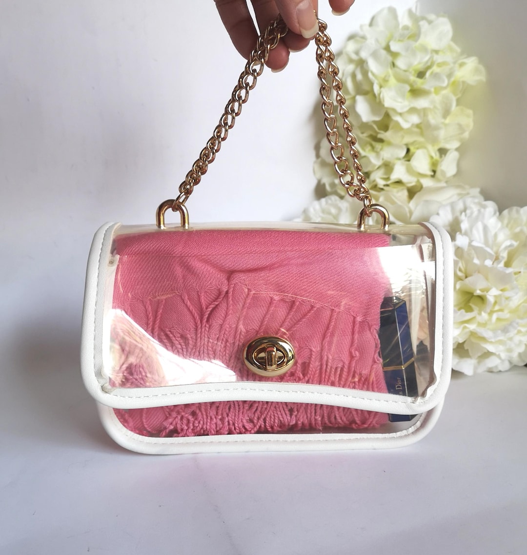 Clear Plastic Purse, Top Handle Bag, Transparent Handbag, Clear See ...