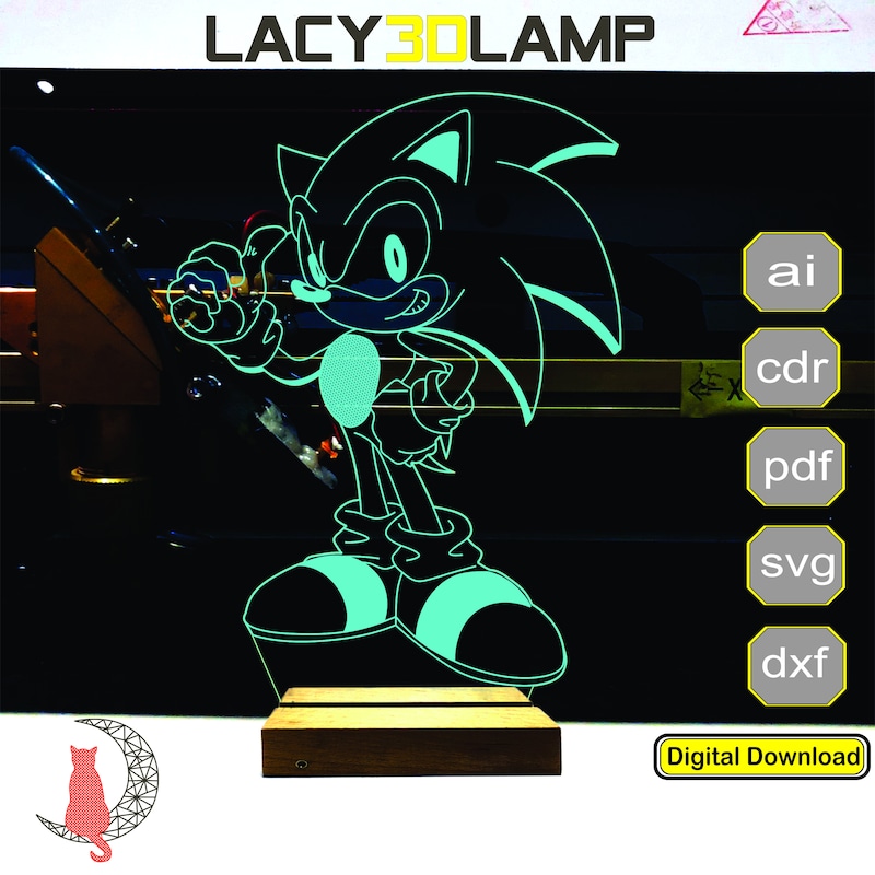 Sonic Laser Svg - Etsy
