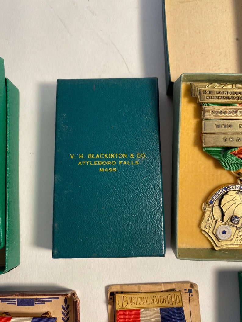 Set of 7 Vintage Marksmanship Medals by V.H. Blackinton, From 1930s to ...