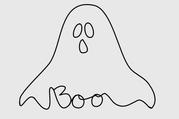 Halloween Line Art Ghost-boo png File Svg Cricut - Etsy Australia
