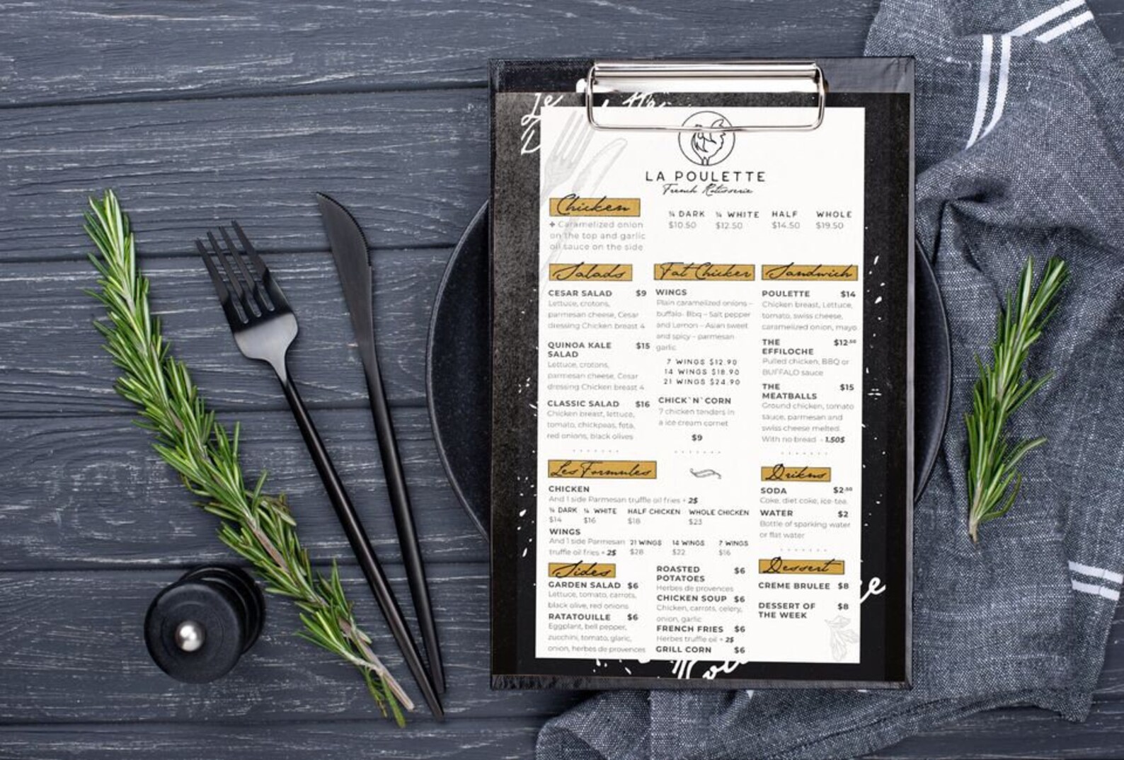 10 Menu Restaurant Printing Lamination - Etsy