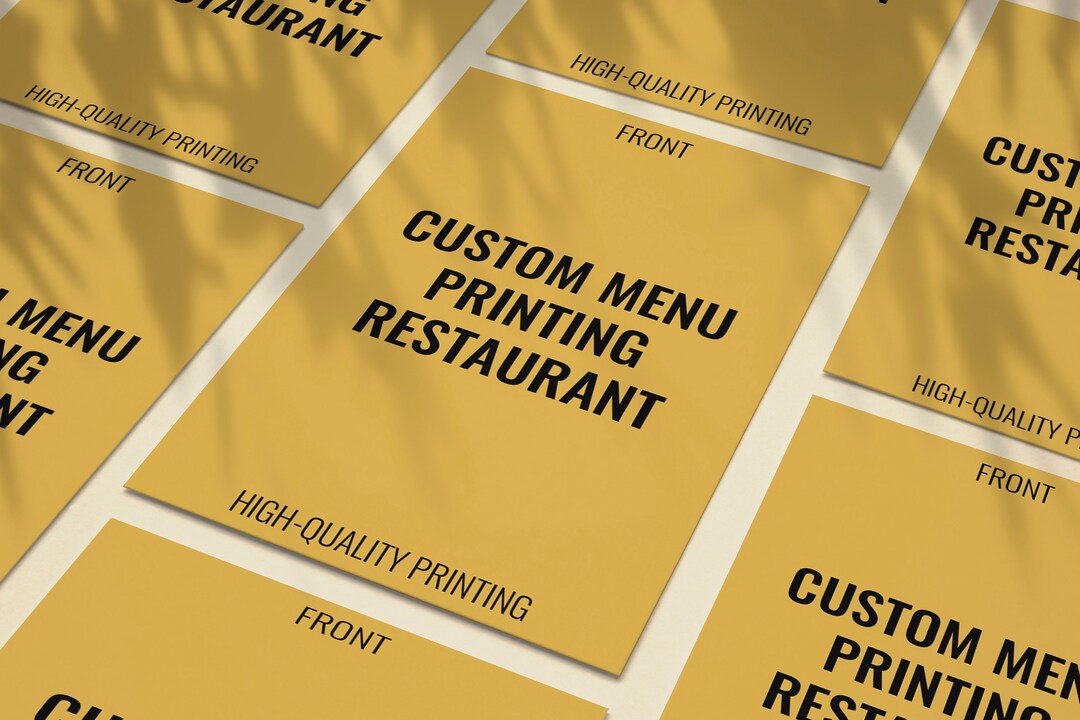 10 Menu Restaurant Printing Lamination - Etsy