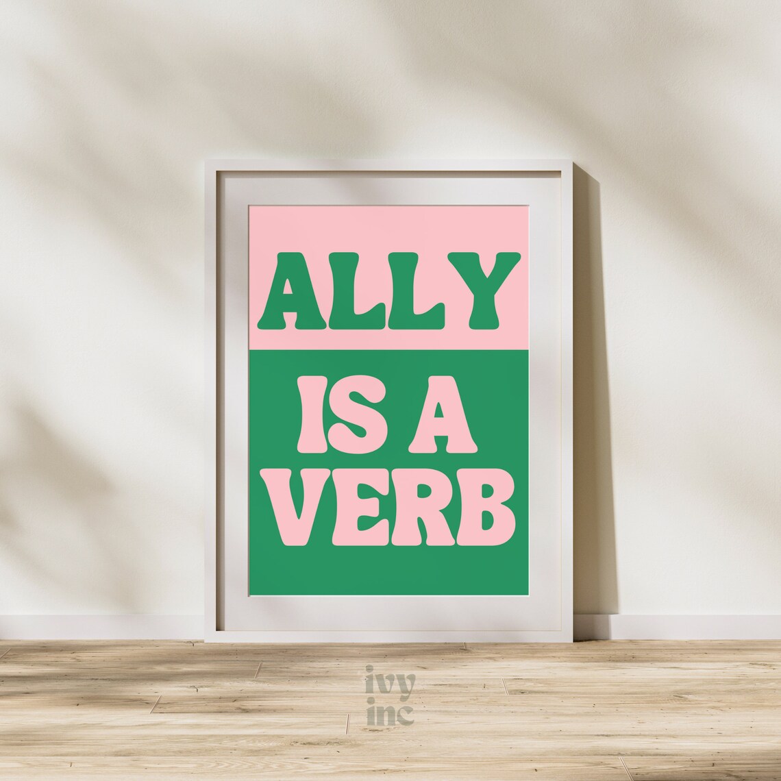 Allyship Poster feminist Art Print Activist Wall Hanging | Etsy